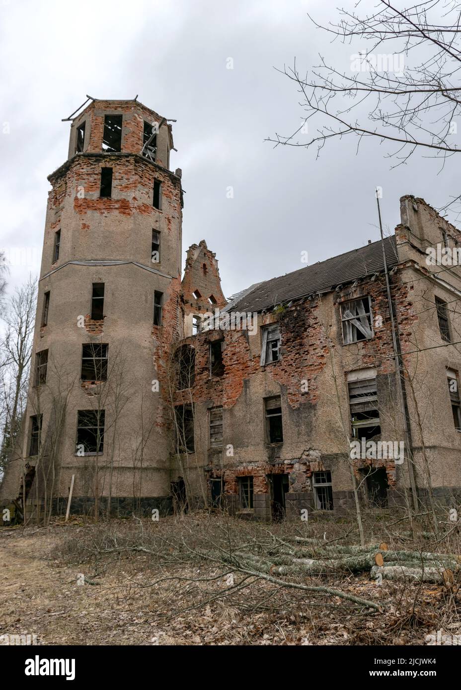 Grand Veckarku Castle, from which the remains of the castle with a ...