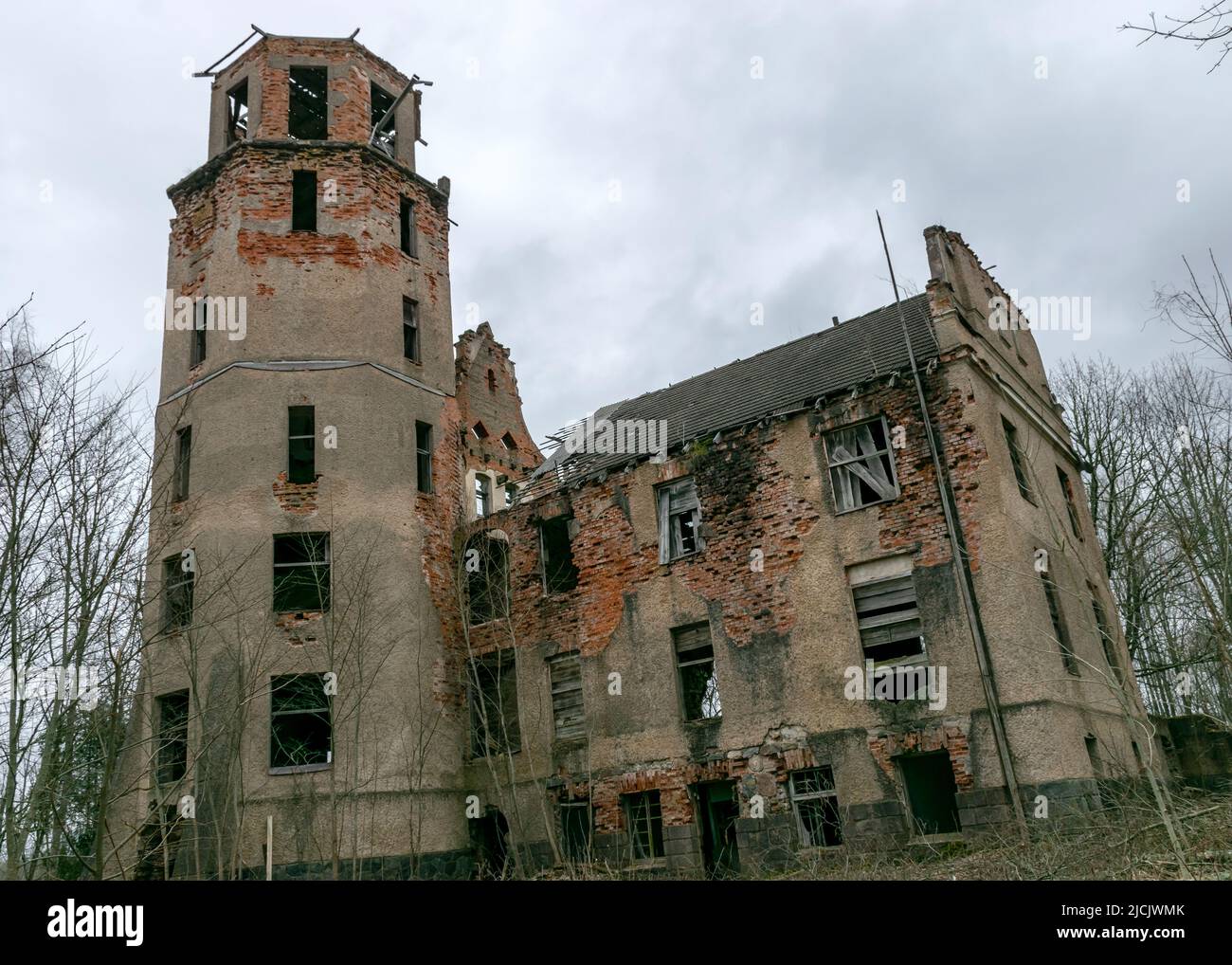 Grand Veckarku Castle, from which the remains of the castle with a ...