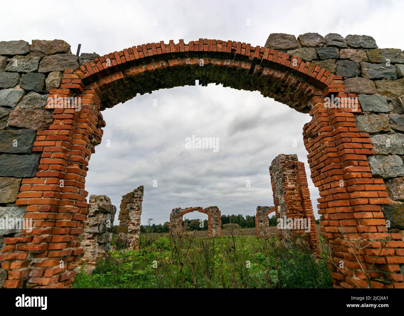 The stone and brick ruins are an unofficial tourist attraction ...