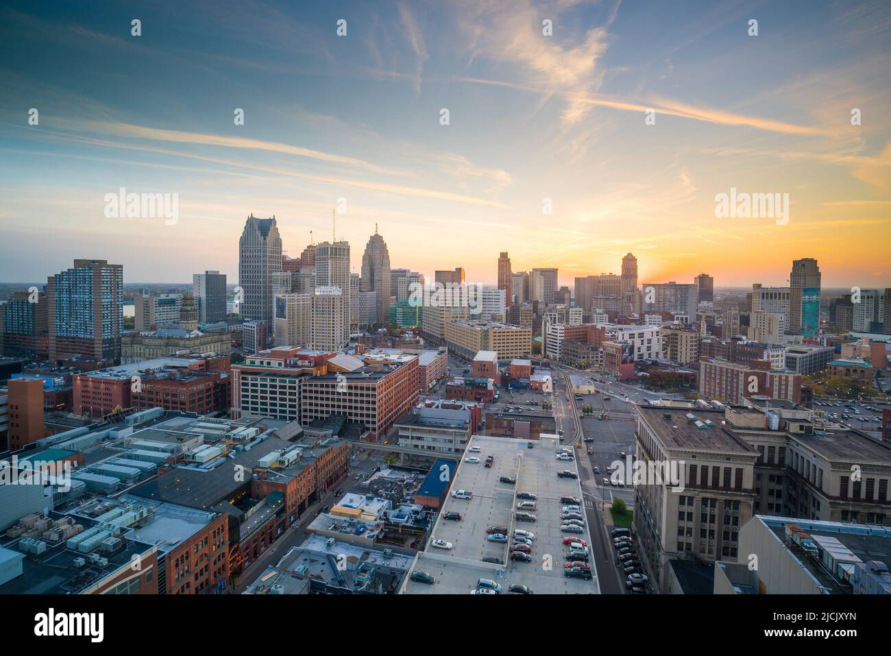 Detroit aerial abandoned hi-res stock photography and images - Alamy