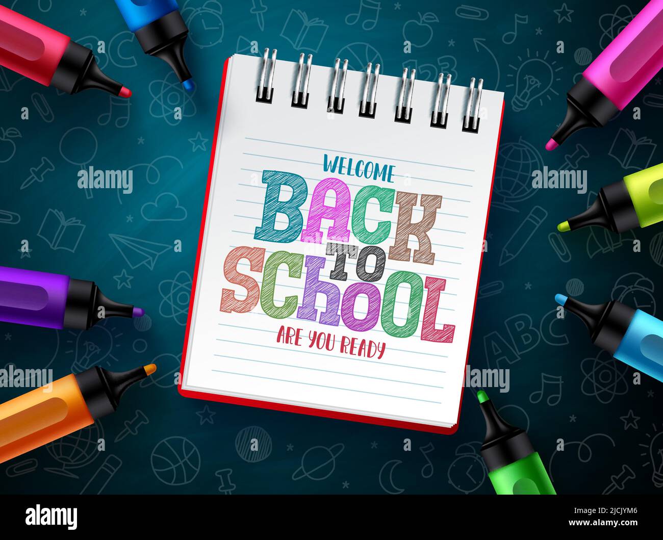 Back to school text vector design. Welcome back to school in colorful ...