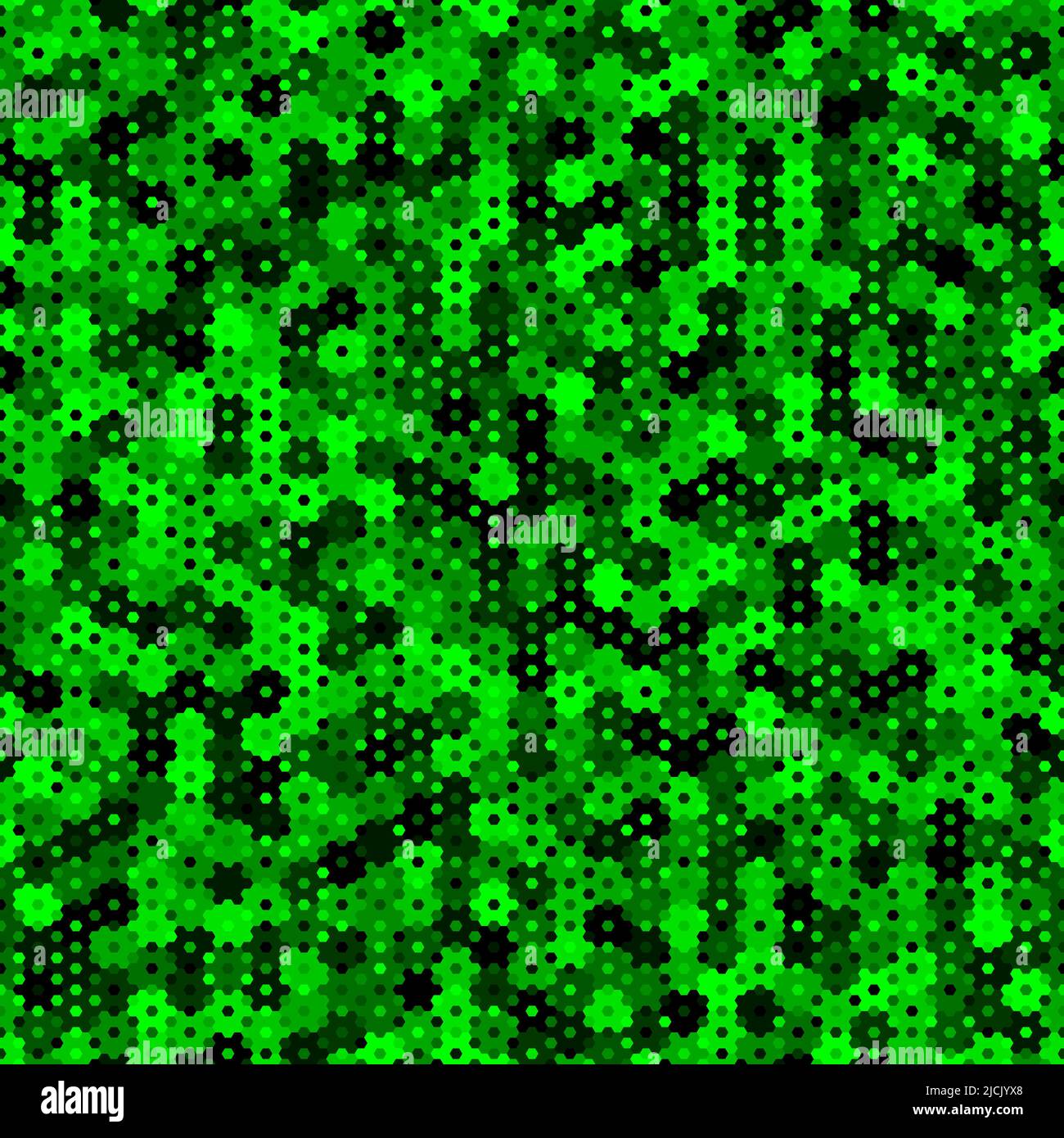 Emerald pattern of hexagons and squares. Green, lime, black color ...
