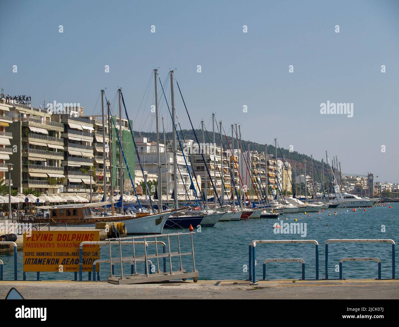 Sailboats in the port of Volos , Greece Stock Photo - Alamy