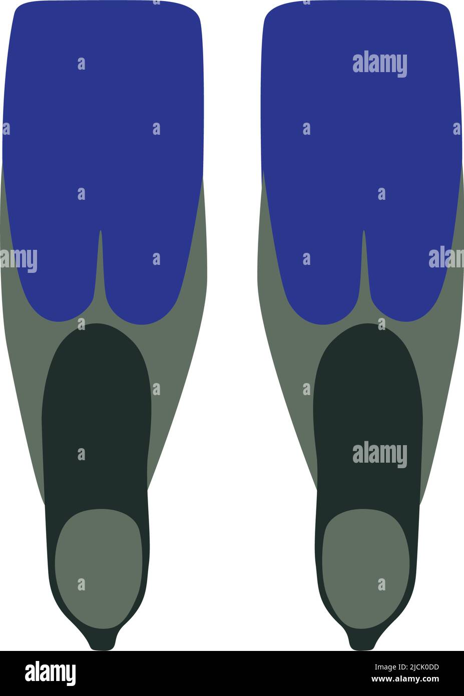 Diving fins, flat vector illustration on white background Stock Vector ...