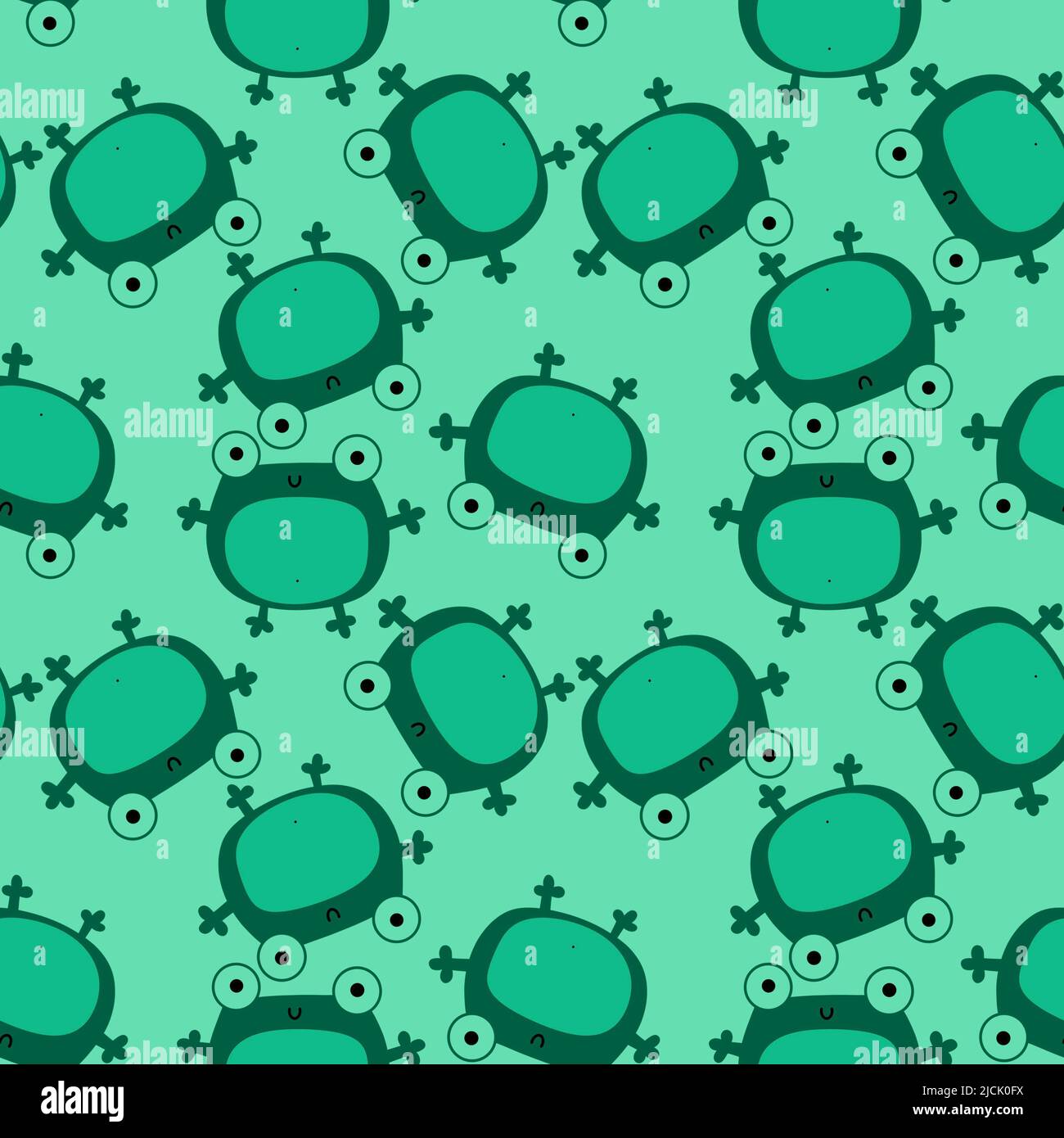 Cartoon seamless kawaii frogs pattern for kids and kindergarten and ...