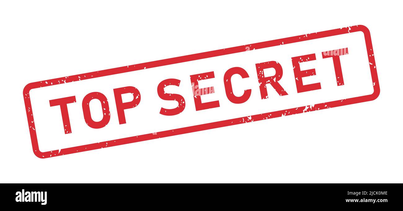 Grunge Top Secret word rubber stamp. Top Secret red sticker set. Grunge ...