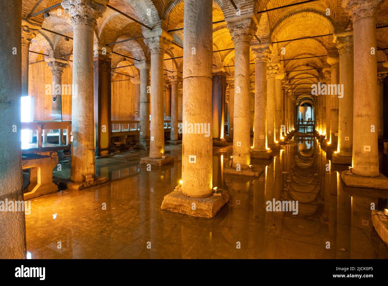 Pillars inside Basilica Cistern in Istanbul, Turkey Stock Photo - Alamy
