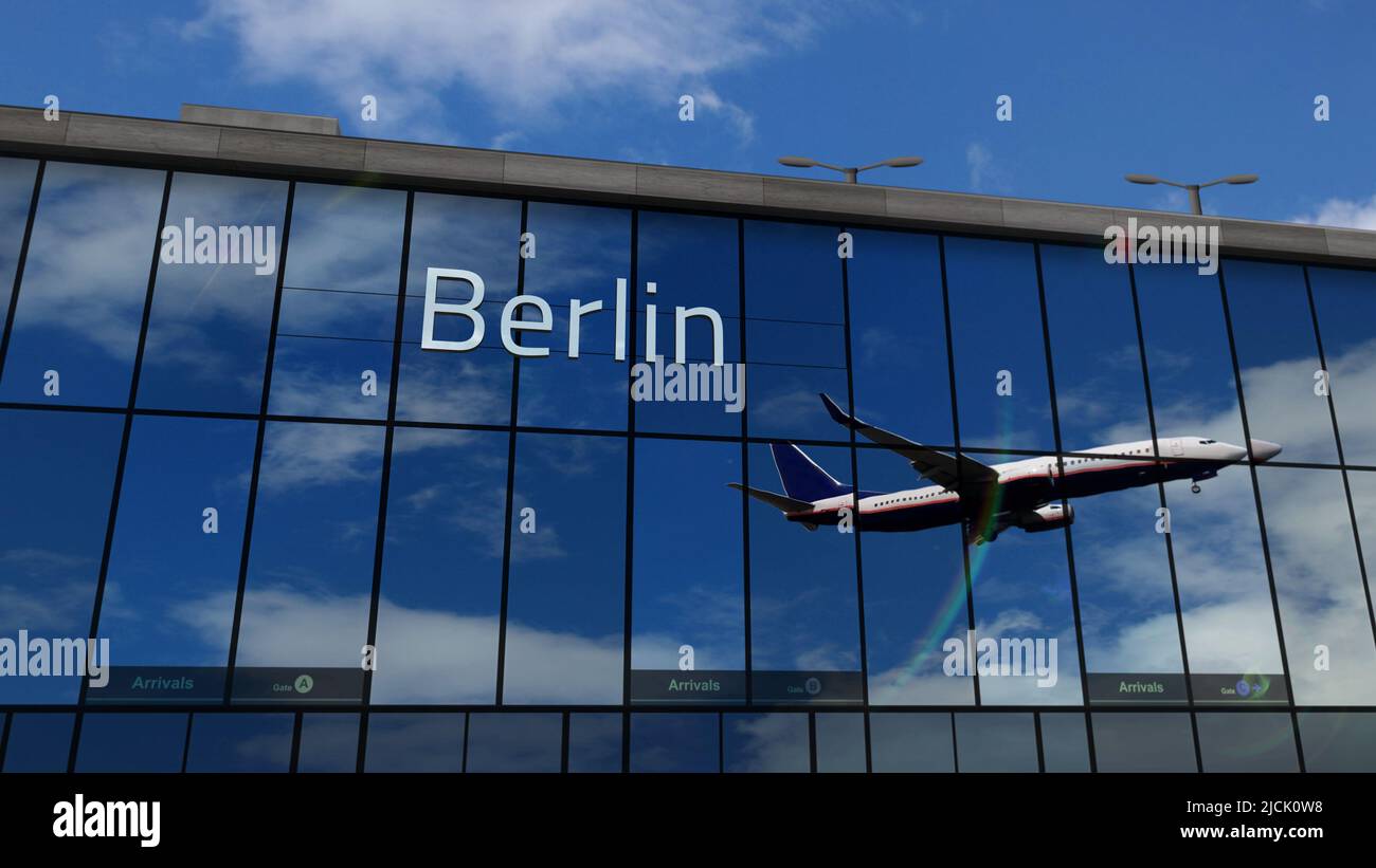 Berlin airport landing hi-res stock photography and images - Alamy