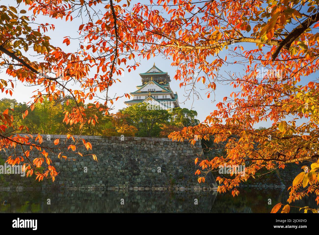 Osaka Castle in Osaka, Japan autumn Stock Photo - Alamy