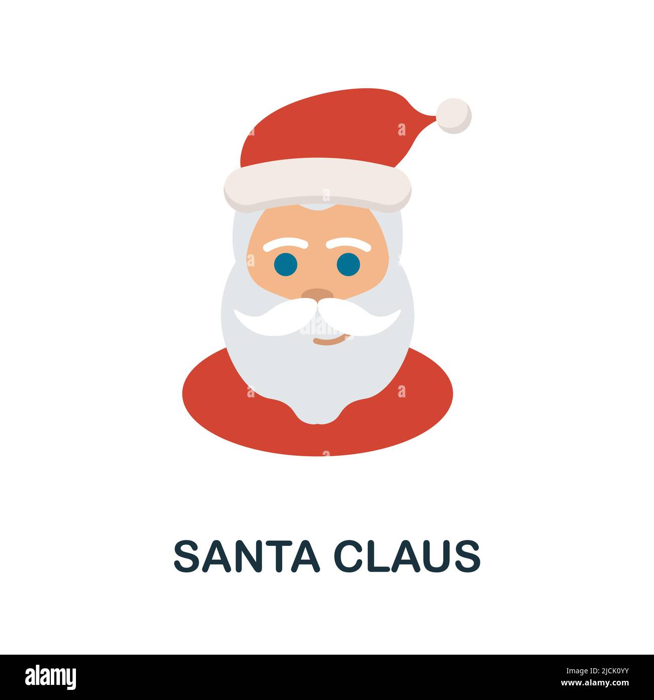 Santa Claus flat icon. Colored element sign from christmas collection ...