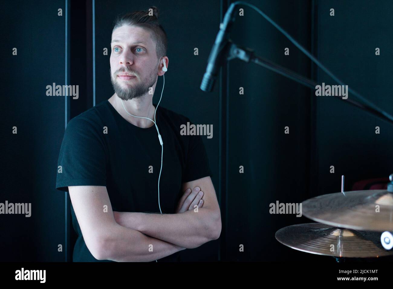 Man handsome drummer hi-res stock photography and images - Alamy