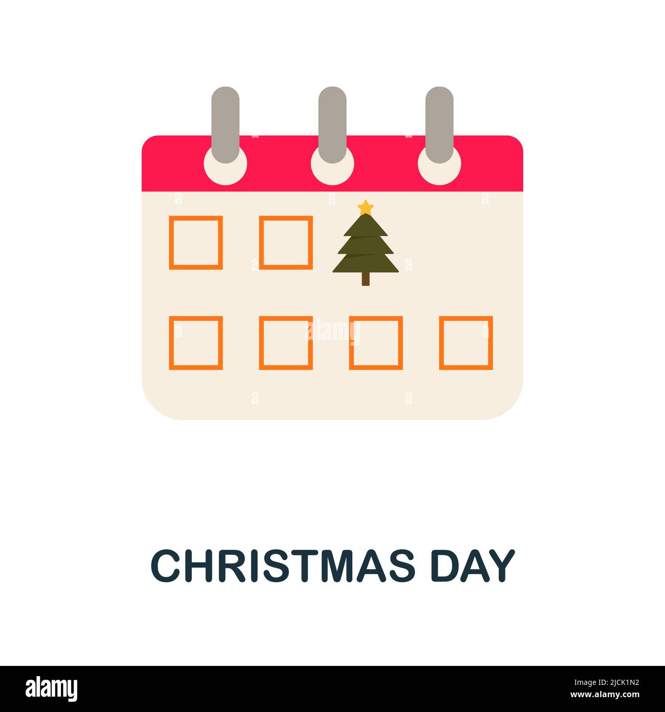 Christmas Day flat icon. Colored element sign from christmas collection ...