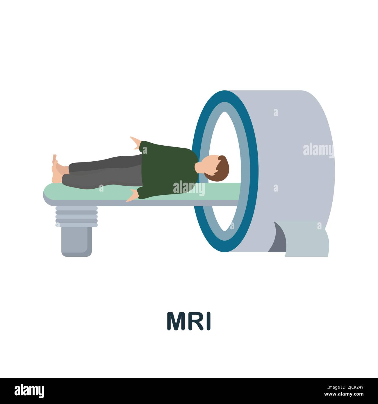 Mri flat icon. Colored element sign from hospital collection. Flat Mri ...