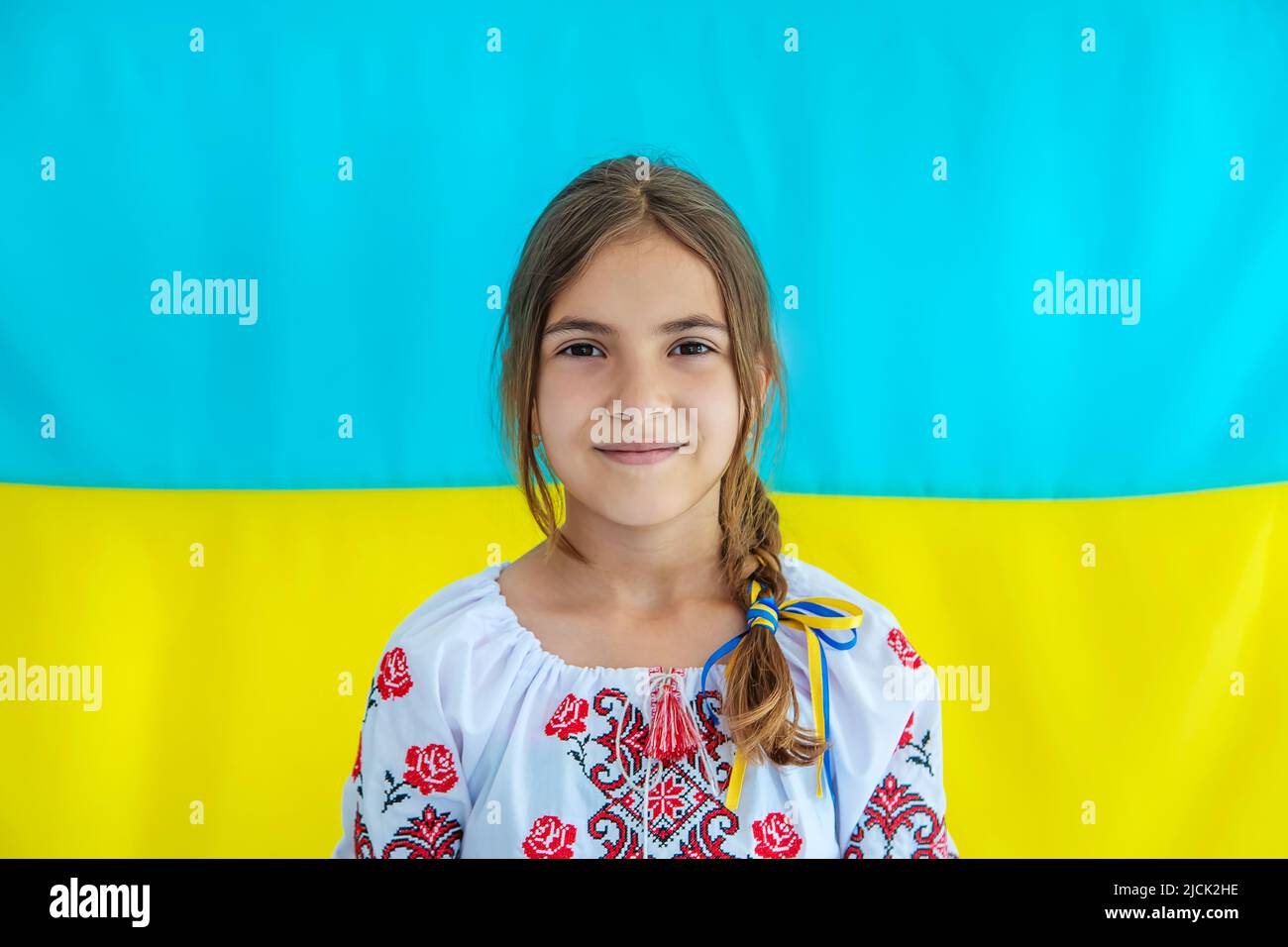 Ukrainian girl child in vyshyvanka. Selective focus Stock Photo - Alamy