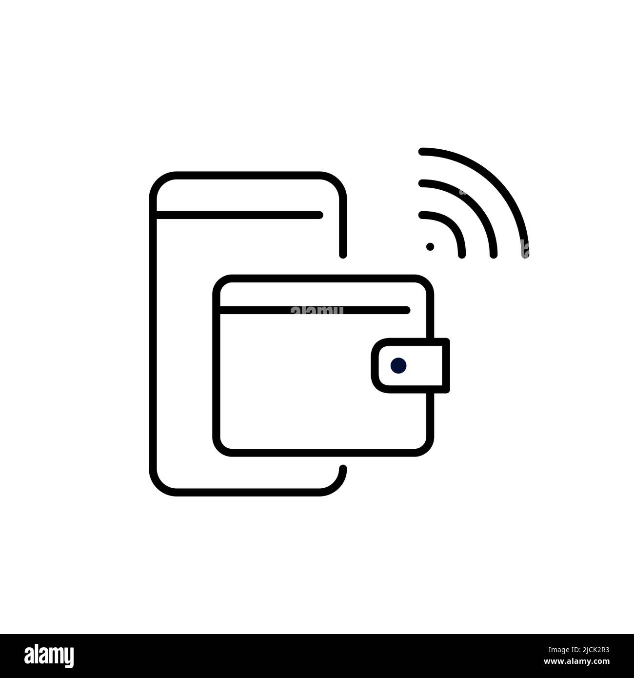 Smart wallet. Pixel perfect, editable stroke line icon Stock Vector ...