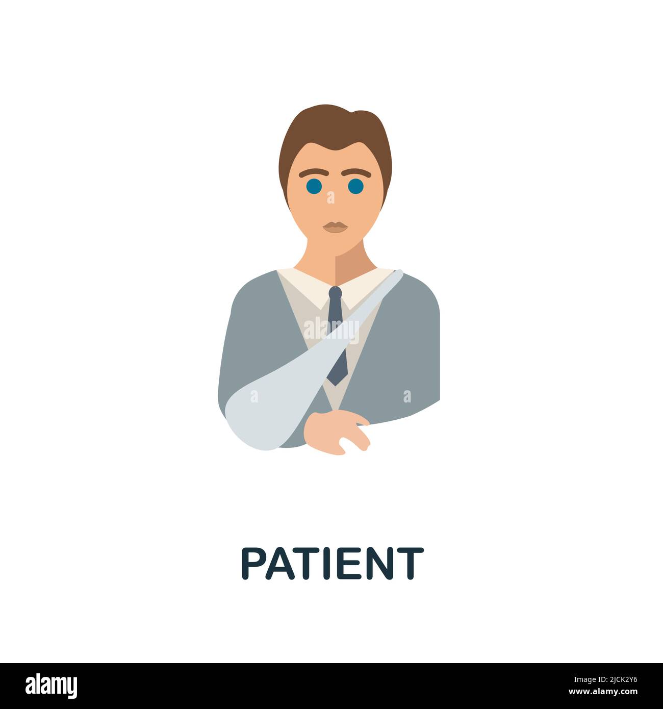 Patient flat icon. Colored element sign from hospital collection. Flat ...