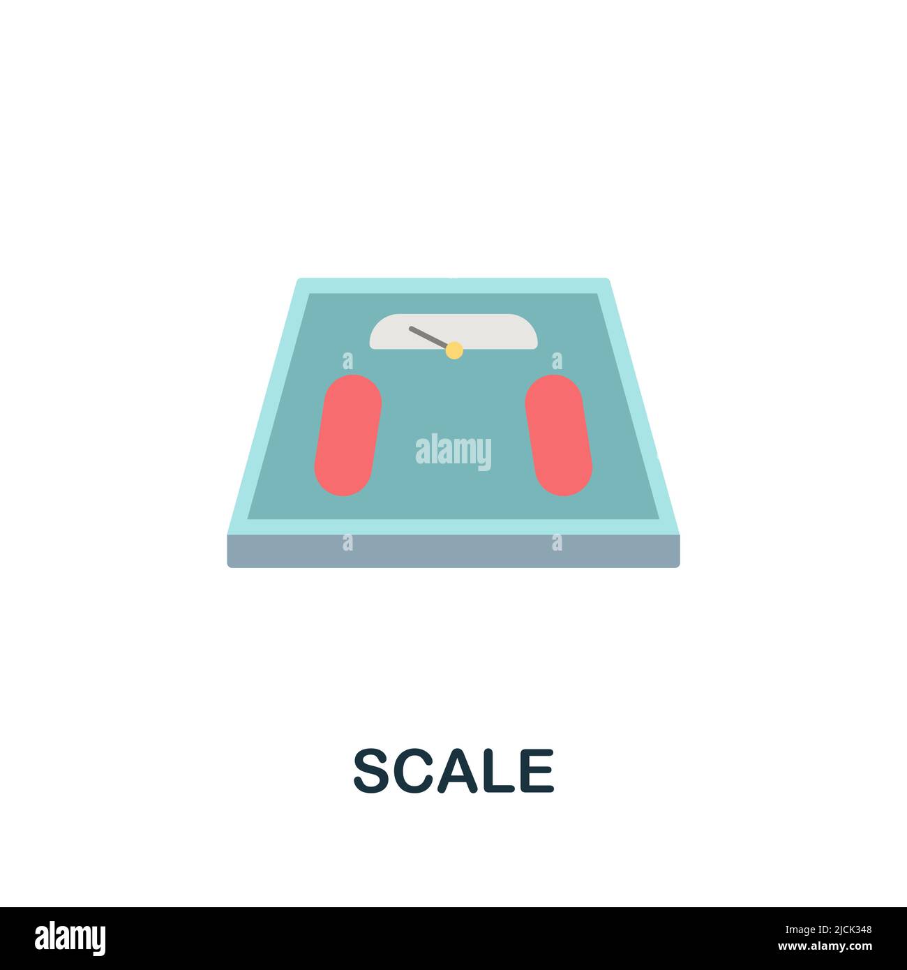 Scale flat icon. Colored element sign from hospital collection. Flat ...
