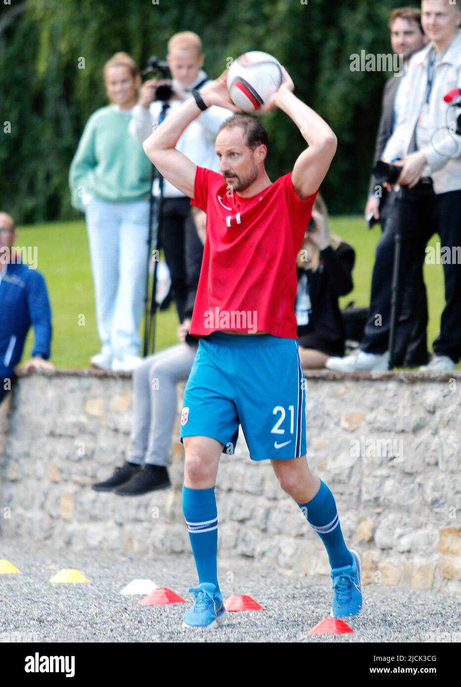 Asker, Norway, June 13, 2022. Crown Prince Haakon during a friendship ...