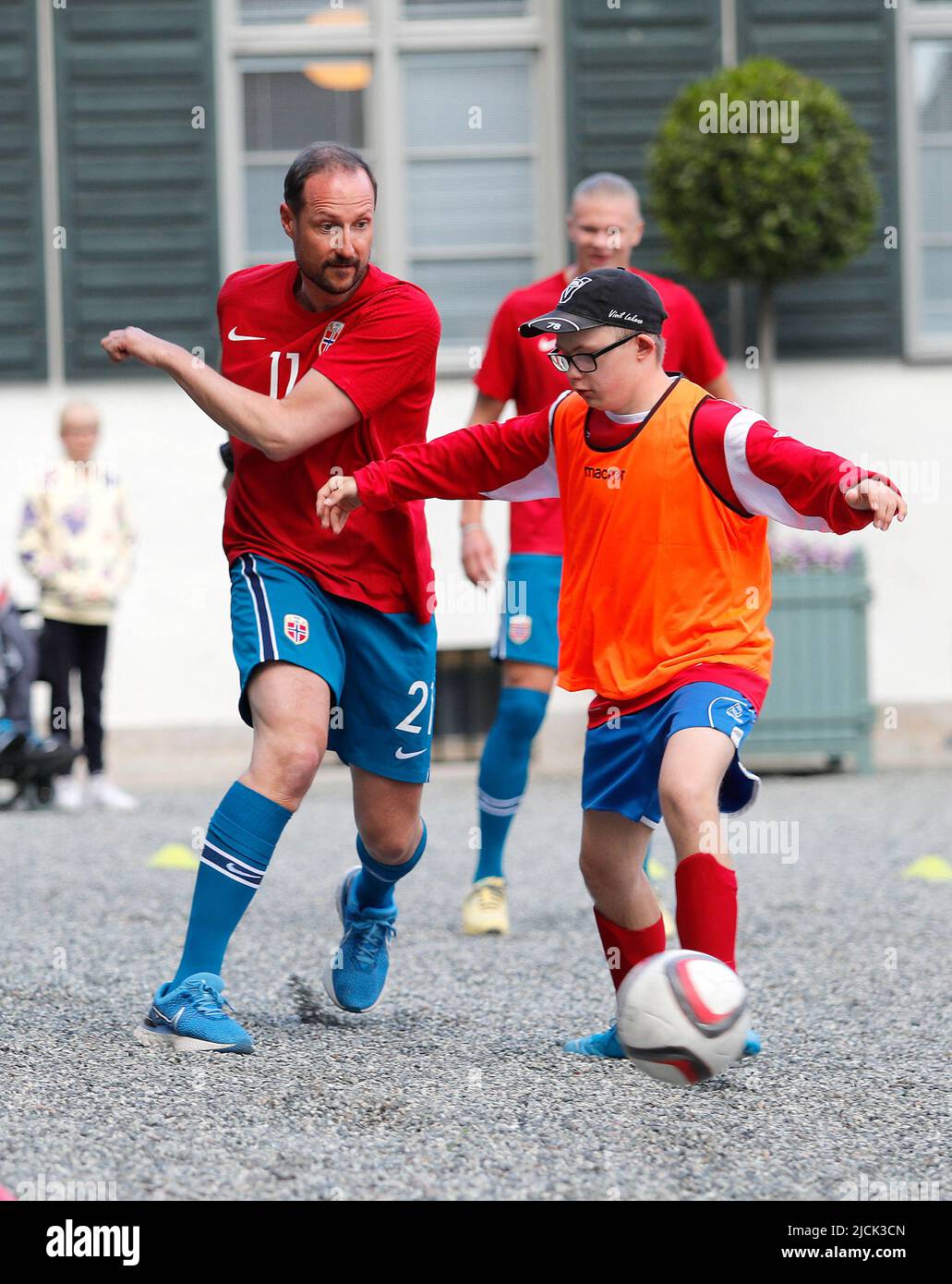 Asker, Norway, June 13, 2022. Crown Prince Haakon during a friendship ...
