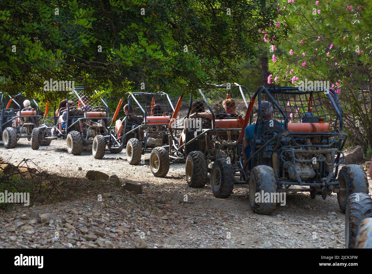 Kemer, TURKEY - June 10 2022: Buggy car for tourist excursions and ...