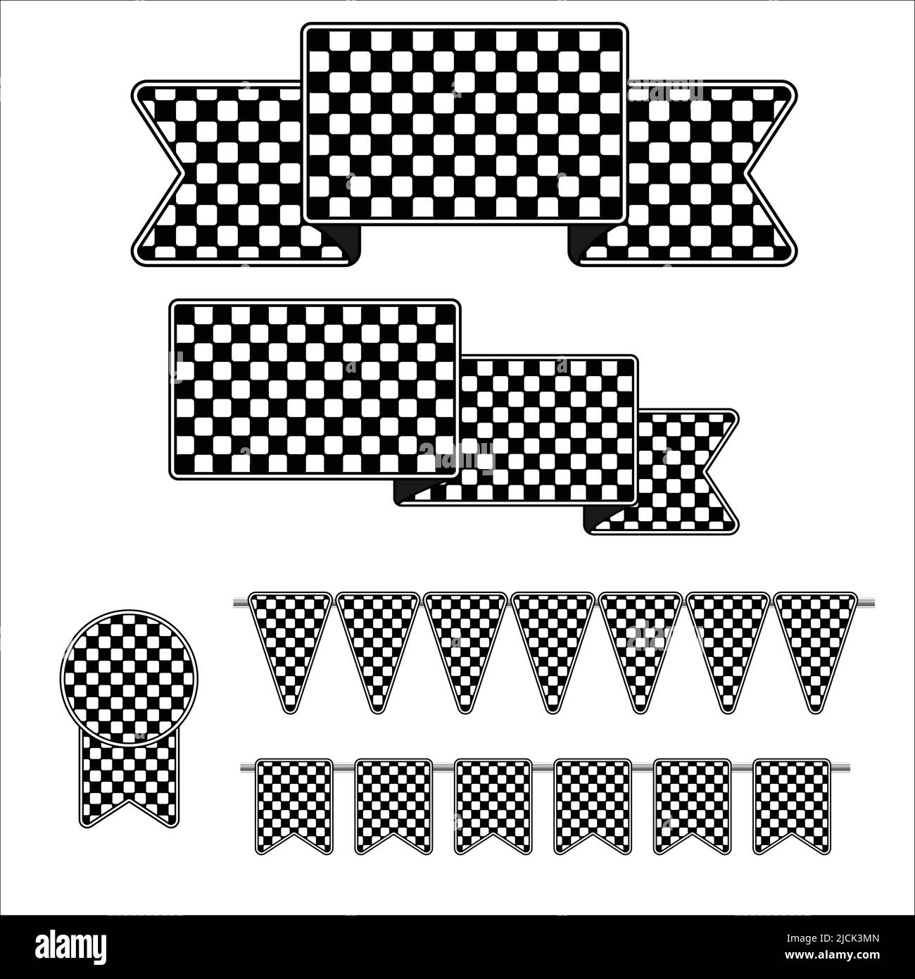 Checkered ribbons Stock Vector Images - Alamy