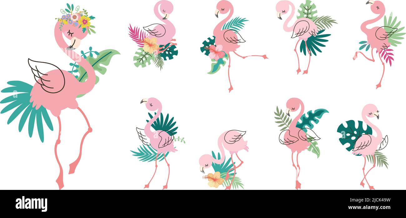 Flamingos clipart Stock Vector Images - Alamy