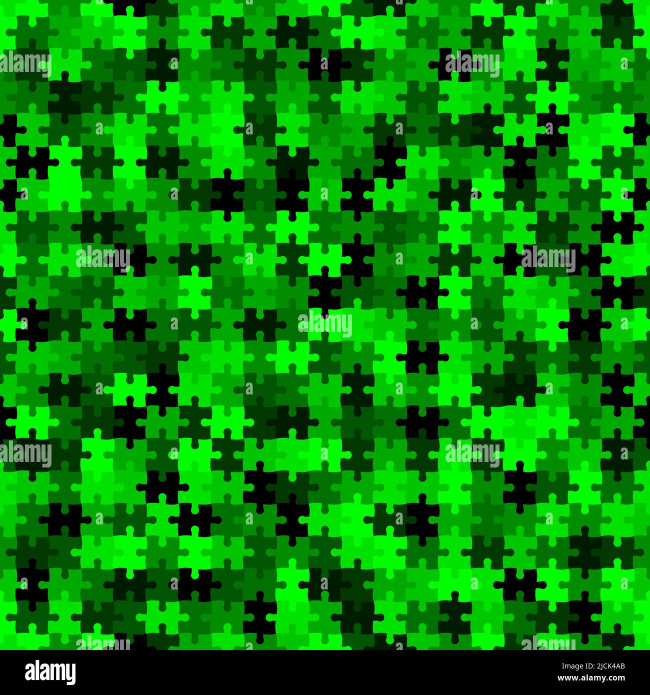 Green puzzle background, banner, texture. Vector jigsaw section ...