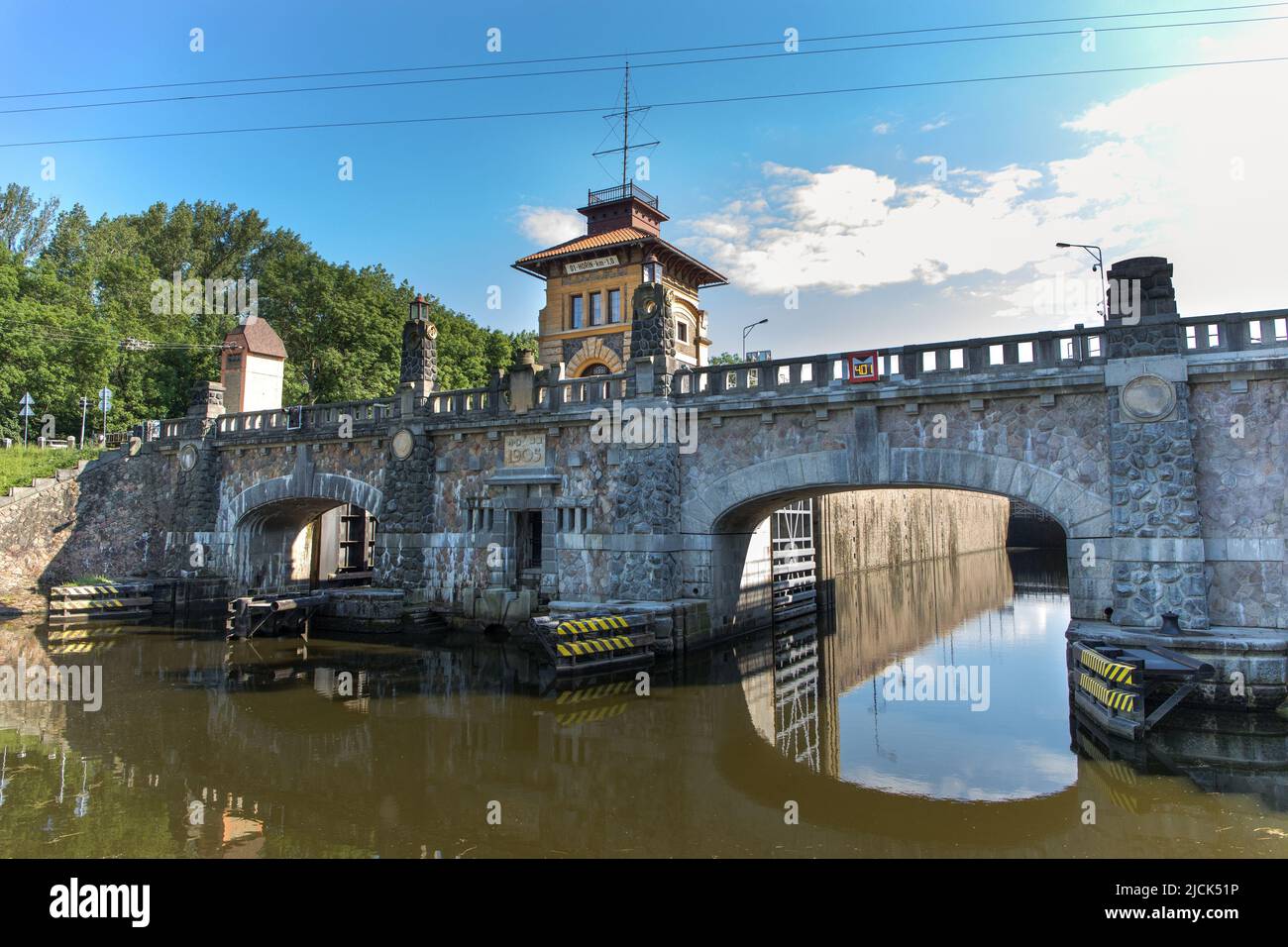 HORIN, CZECH REPUBLIC - JUNE 8, 2022: Horin canal water lock in Czech ...