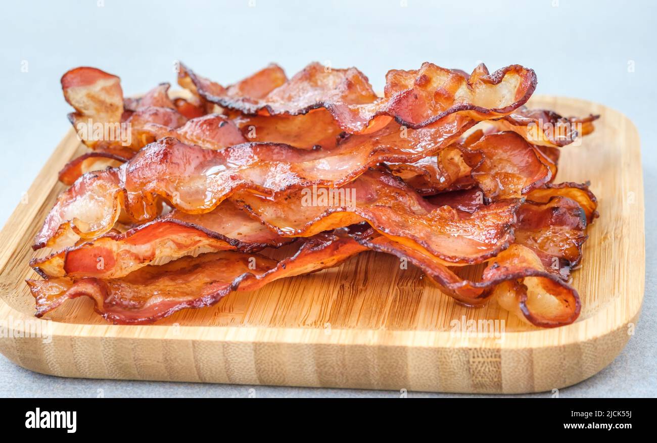 Fried bacon strips on hi-res stock photography and images - Alamy