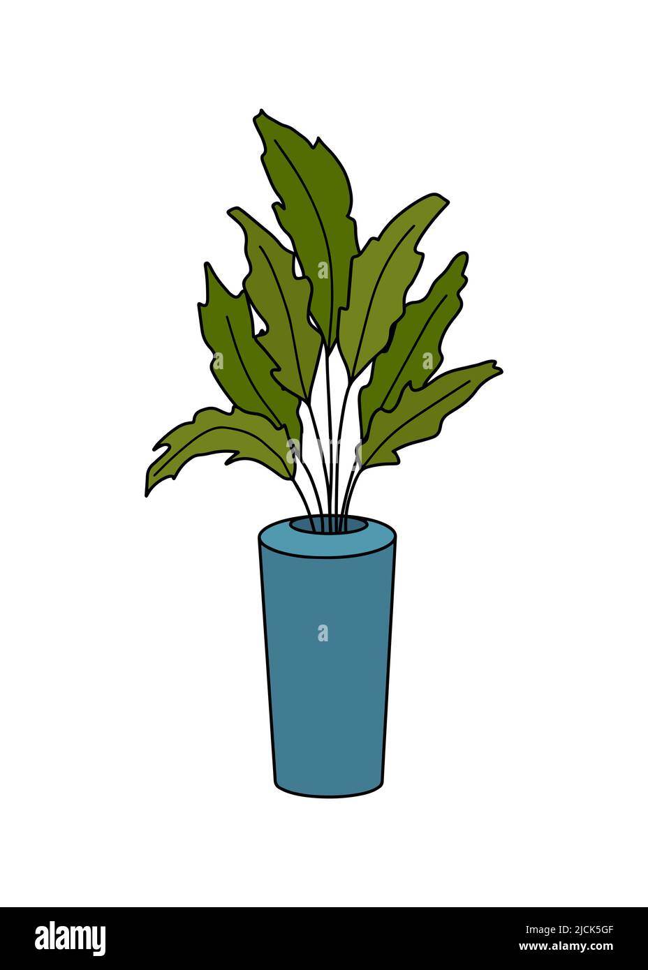 Vector flowerpot icon. Home Indoor Plants. Houseplants in Pots. Doodle ...