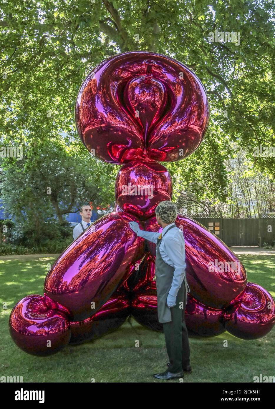 London UK 14 June 2022 Jeff Koons "Balloon Monkey (Magenta) Presented ...