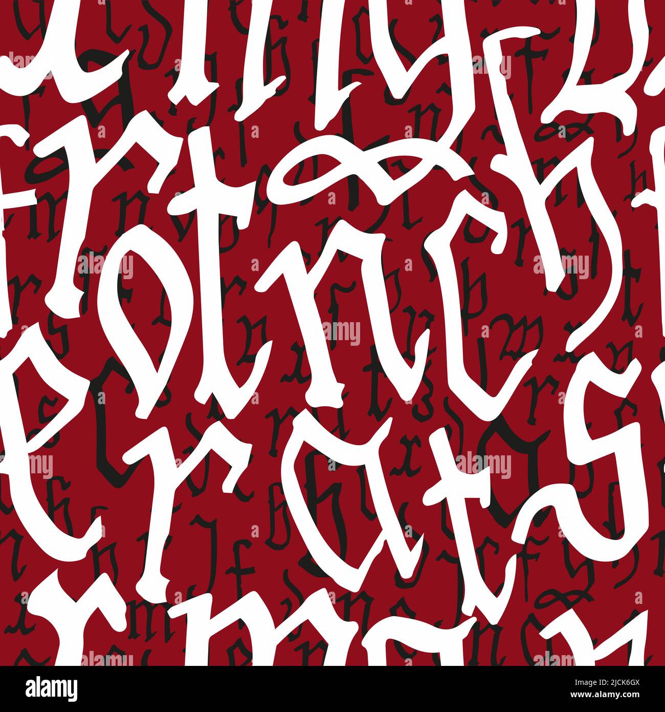 Gothic alphabet pattern seamless, calligraphy, lettering. European ...