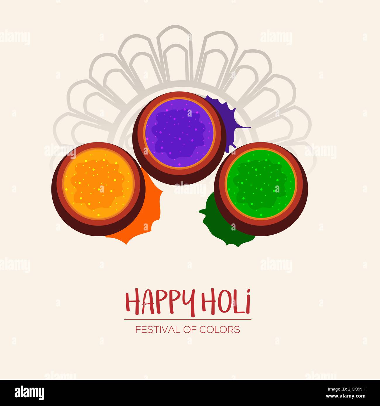 Vector illustration of Happy Holi indian hindu festival of colors ...