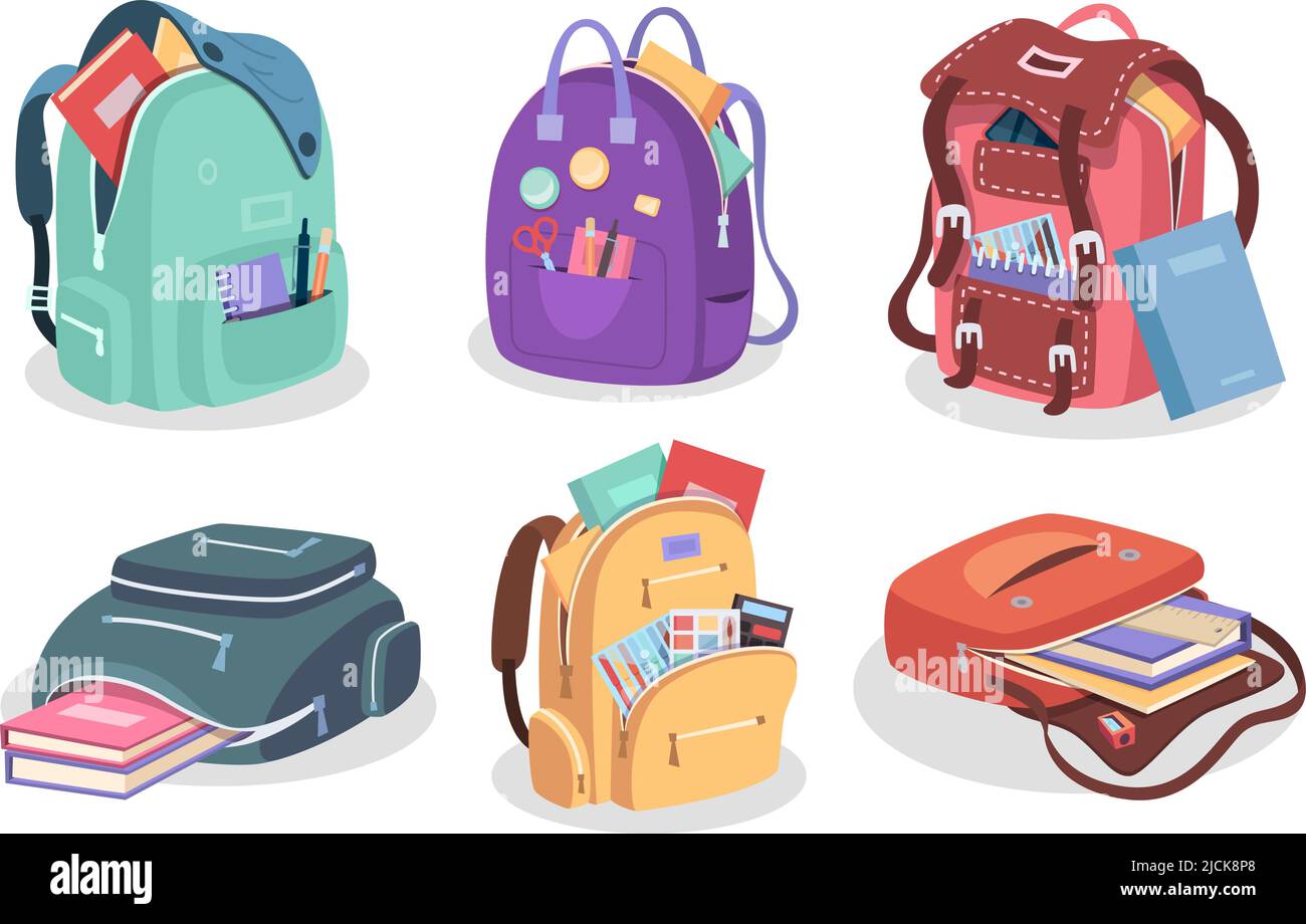 Cartoon Open Backpack