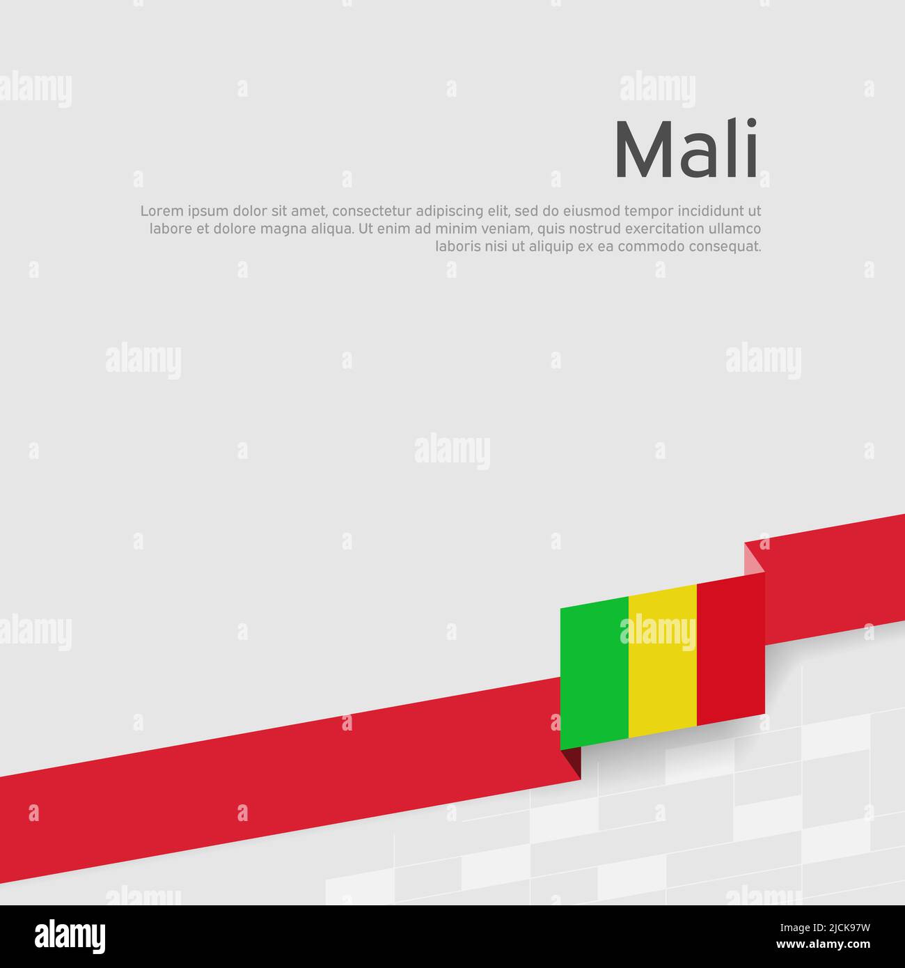 Mali flag background. State patriotic banner, cover. Ribbon color flag ...