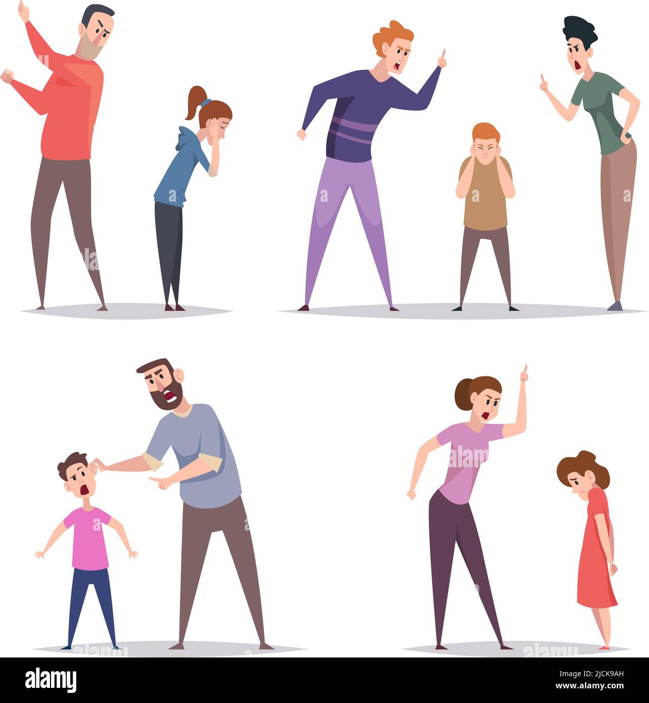Angry parents. Family problems aggressive mother and father bad ...