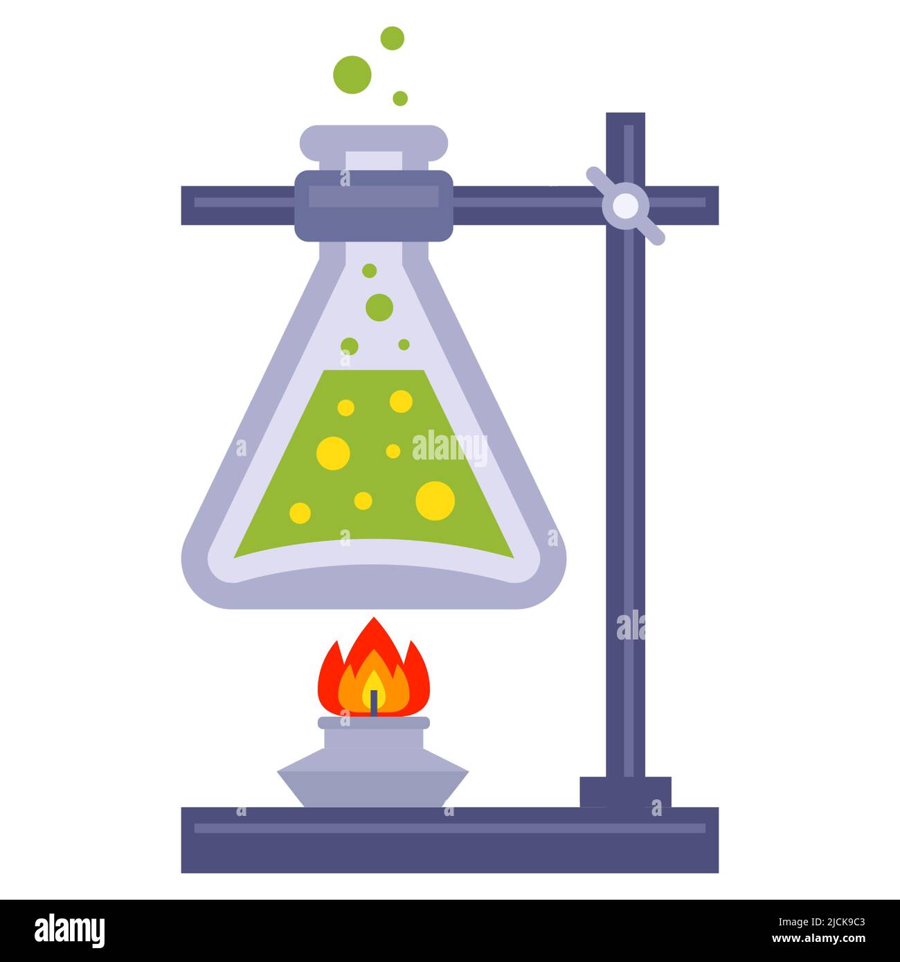 conduct chemical research. the burner heats the test tube with the ...