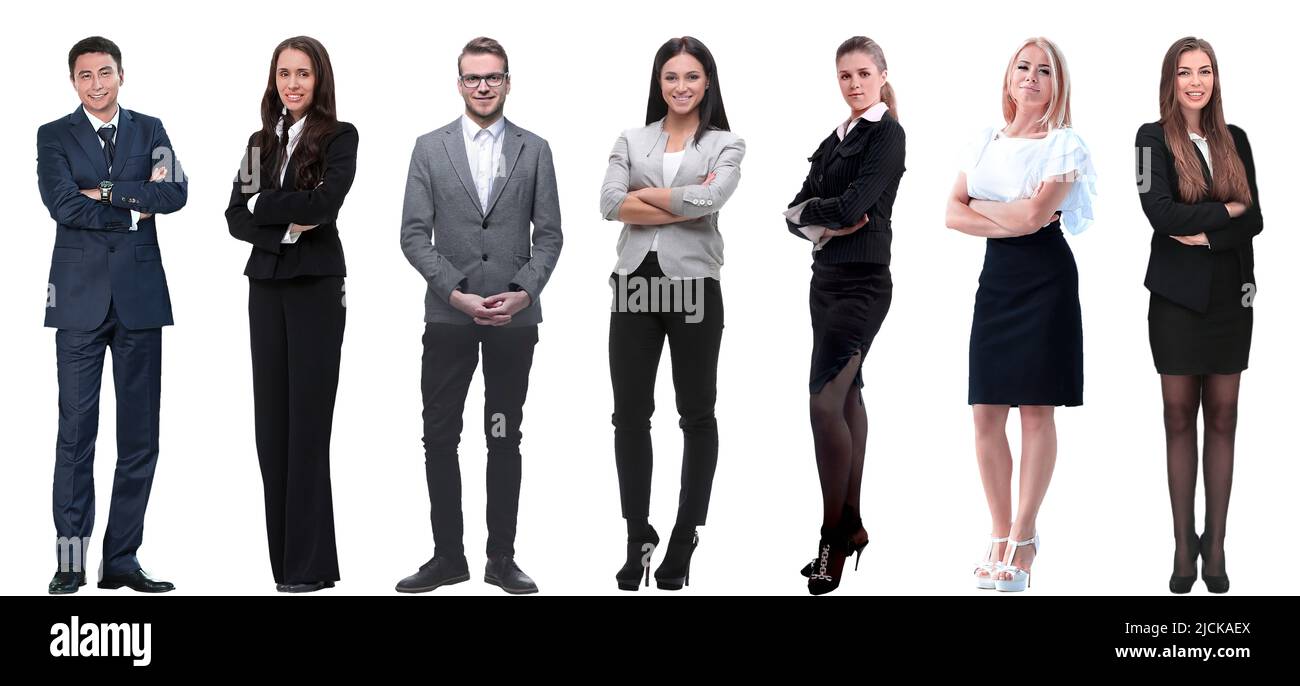 group of successful business people standing in a row Stock Photo - Alamy