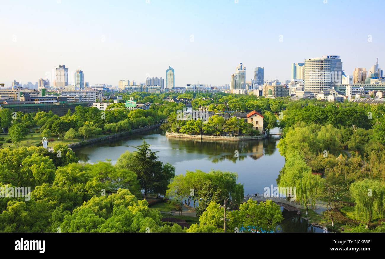 Ningbo moon lake park Stock Photo - Alamy