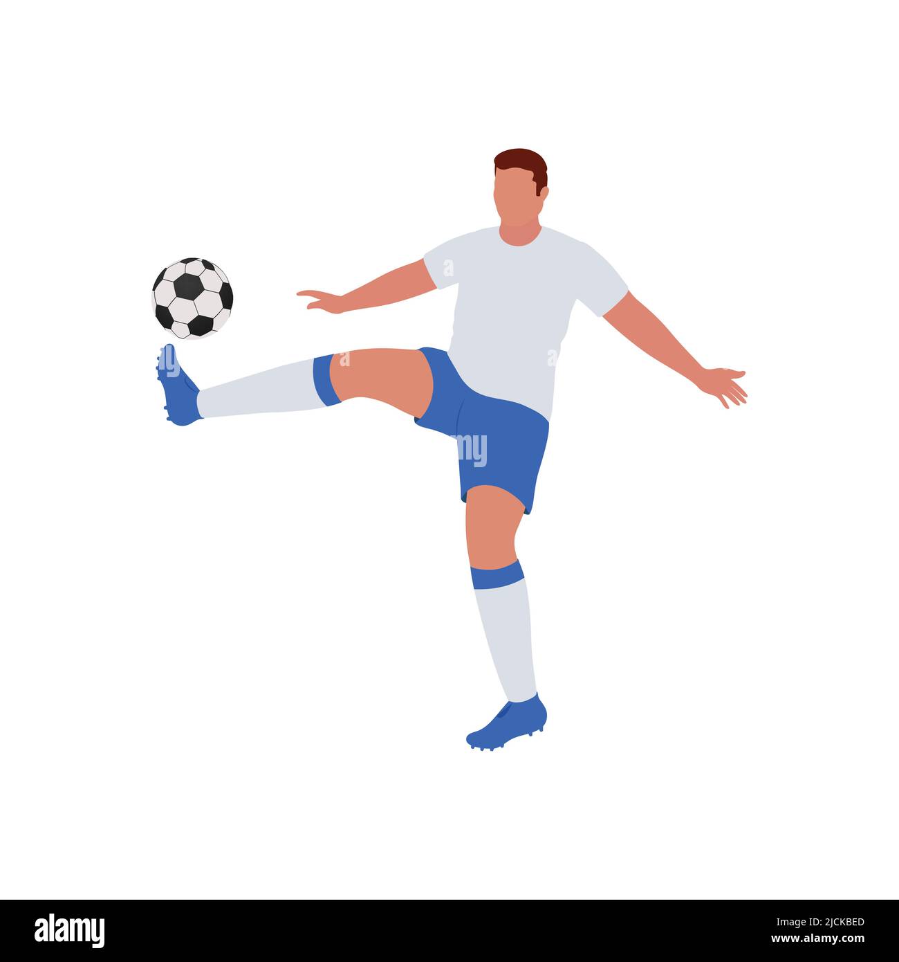 Soccer Player Kick Cartoon
