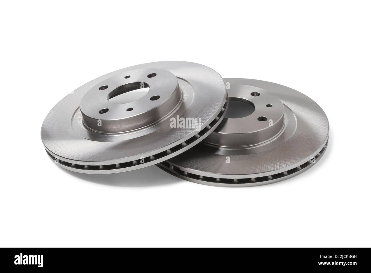 Car front suspension brake discs isolated on white background Stock ...