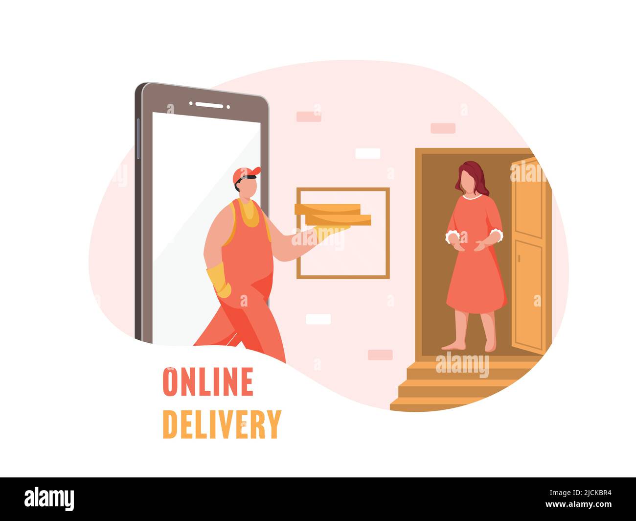 Doorstep woman Stock Vector Images - Alamy