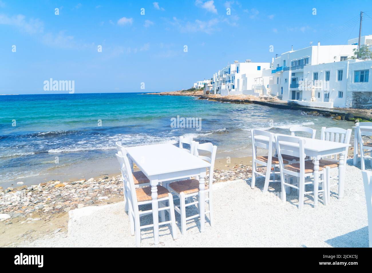 Naoussa waterfront, Paros Greece Stock Photo - Alamy