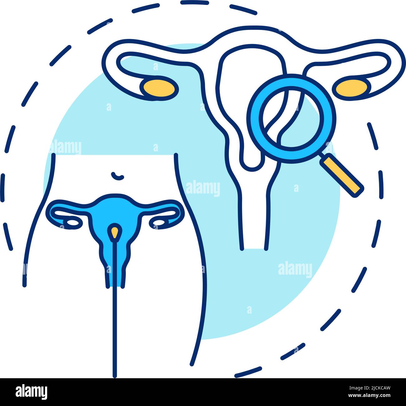 Gynecological checkup concept icon for light theme Stock Vector Image ...