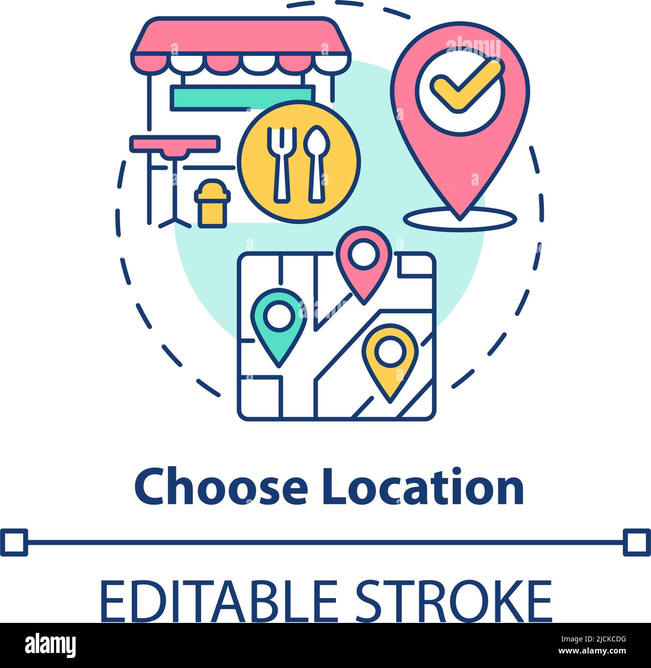 Choose location concept icon Stock Vector Image & Art - Alamy