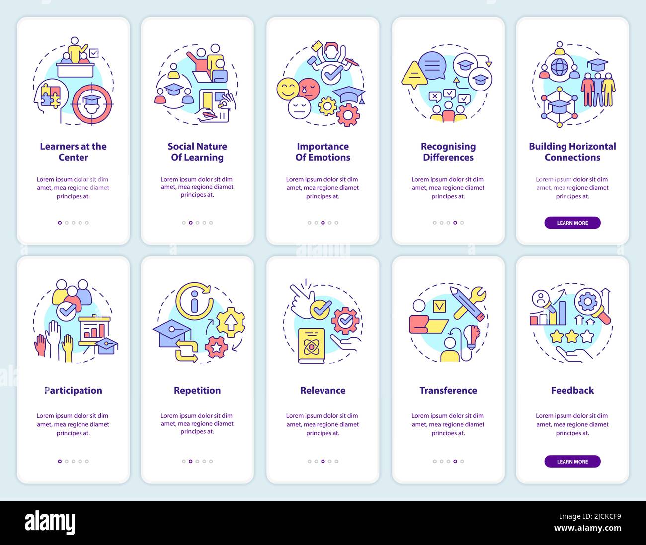 Learning onboarding mobile app Stock Vector Images - Alamy