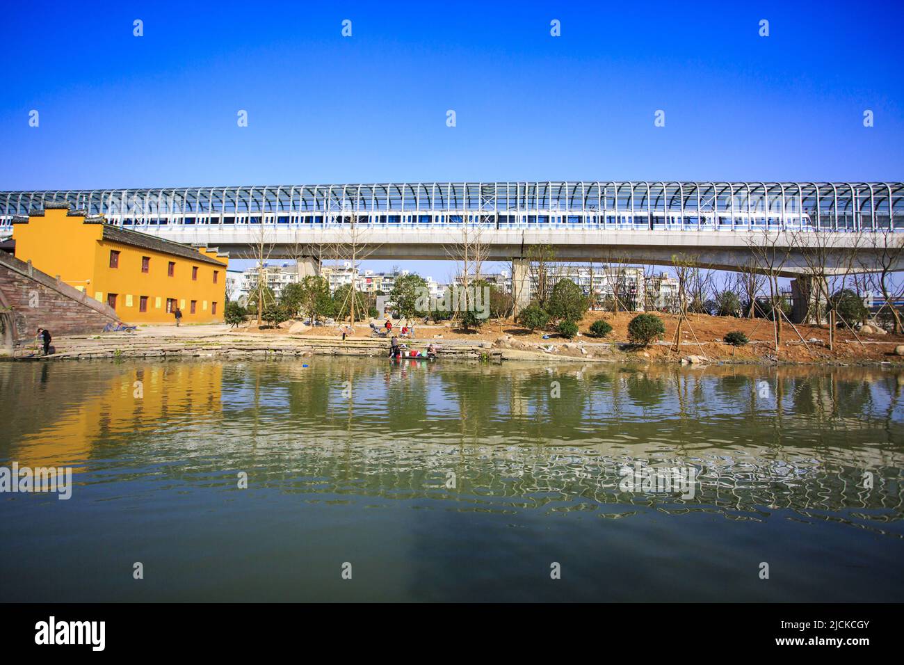 Light rail viaduct hi-res stock photography and images - Alamy