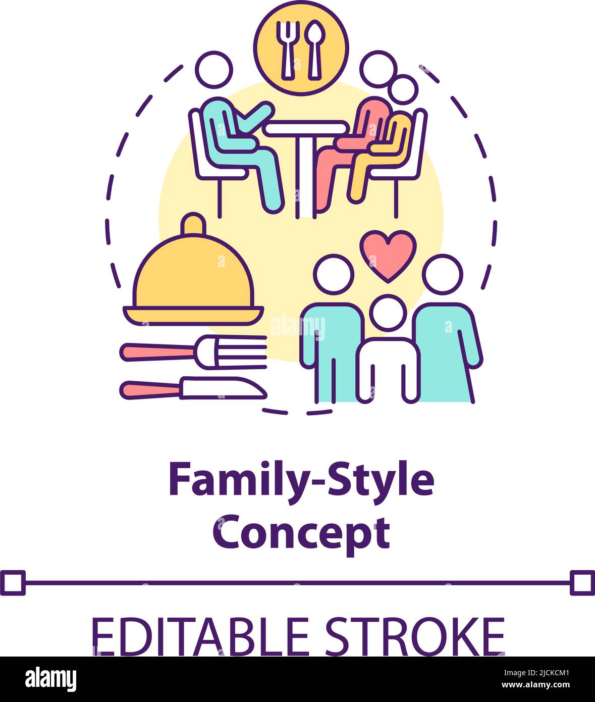 Family eating fast food restaurant Stock Vector Images - Alamy