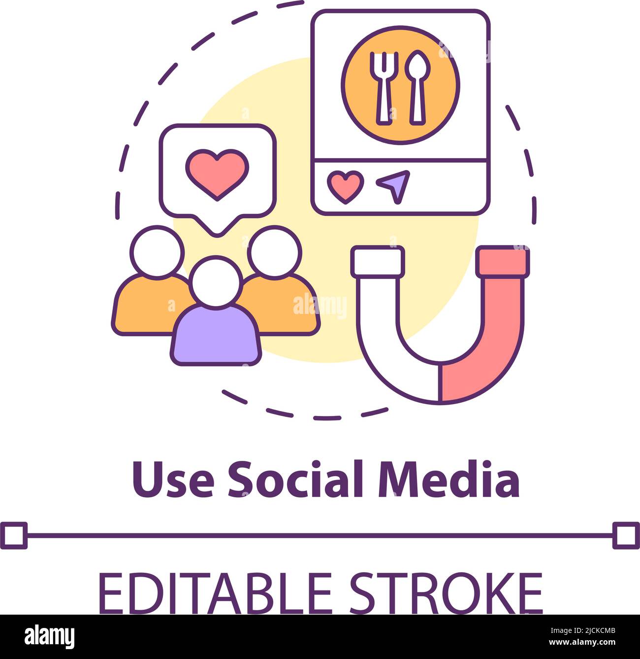 Use social media concept icon Stock Vector Image & Art - Alamy