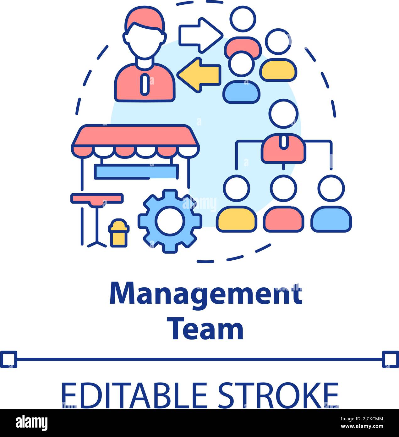 Management team concept icon Stock Vector Image & Art - Alamy